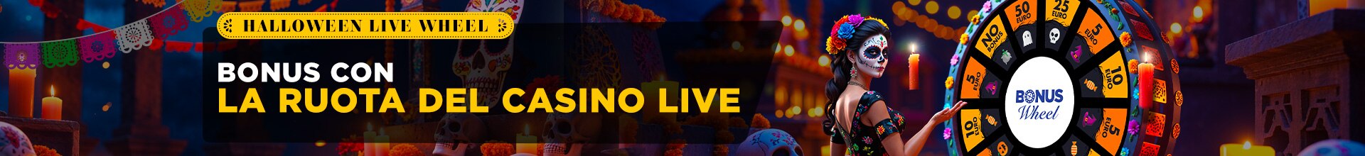 Banner CASINO LIVE - Halloween Live Wheel